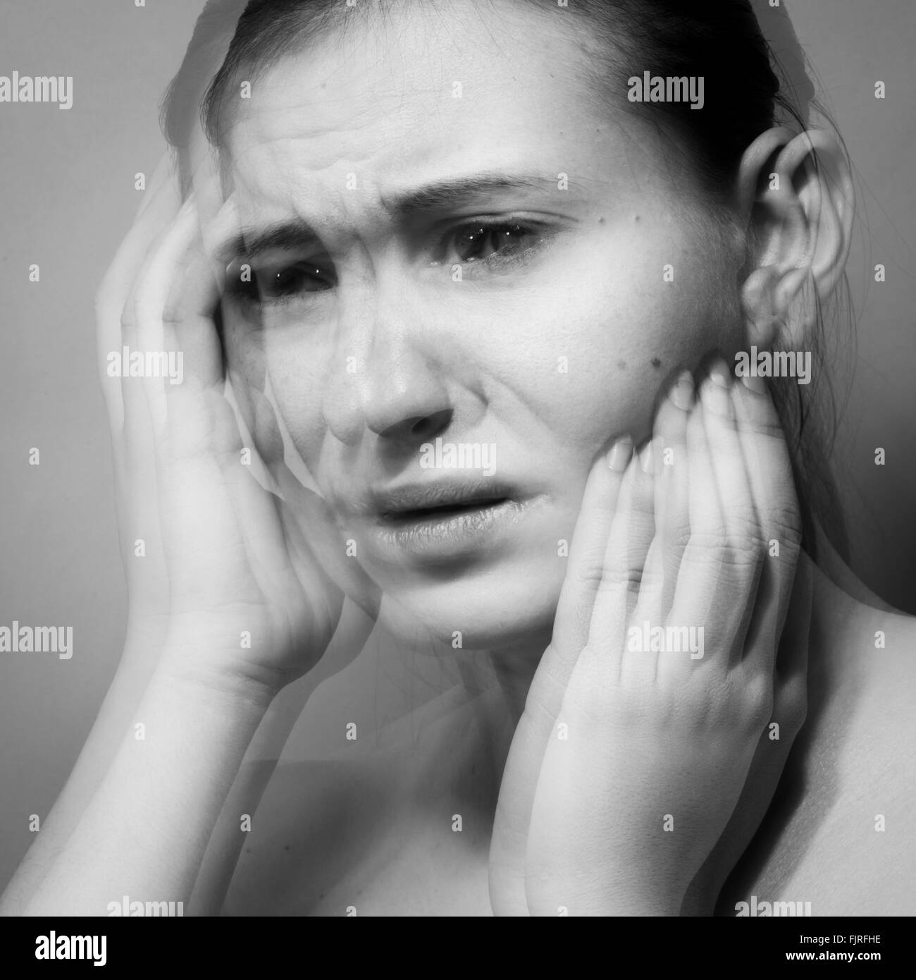 Woman in fear Stock Photo - Alamy