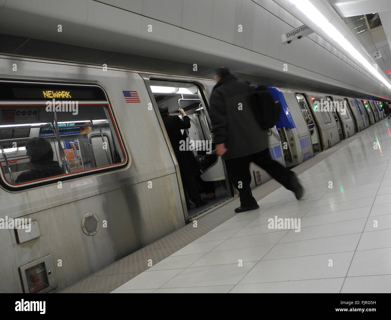 New York, USA. 01st Mar, 2016. A PATH train that connects Manhattan and ...