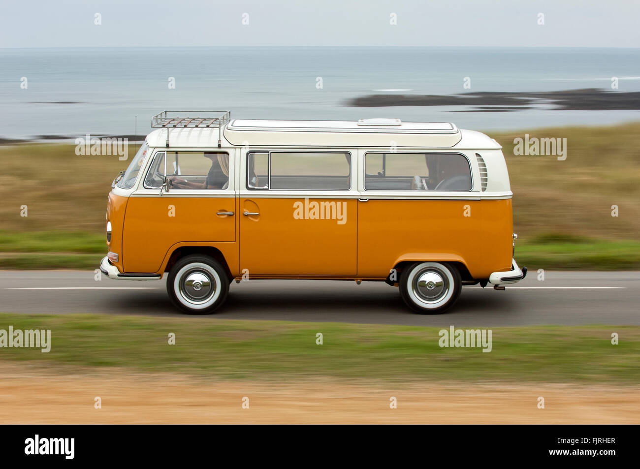 VW Bay Window camper van Stock Photo - Alamy