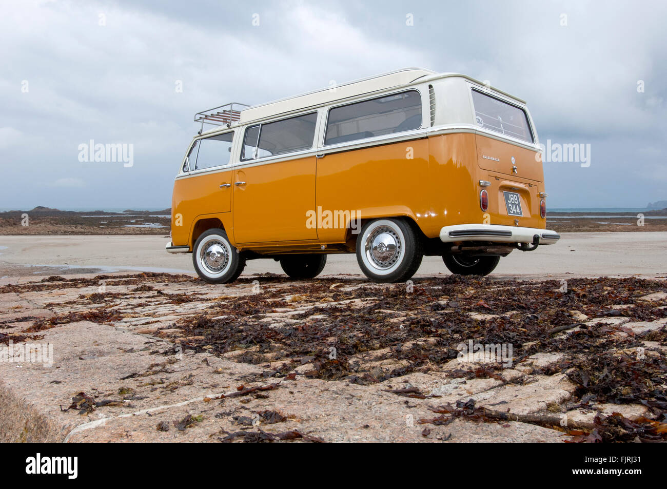 VW Bay Window camper van Stock Photo - Alamy