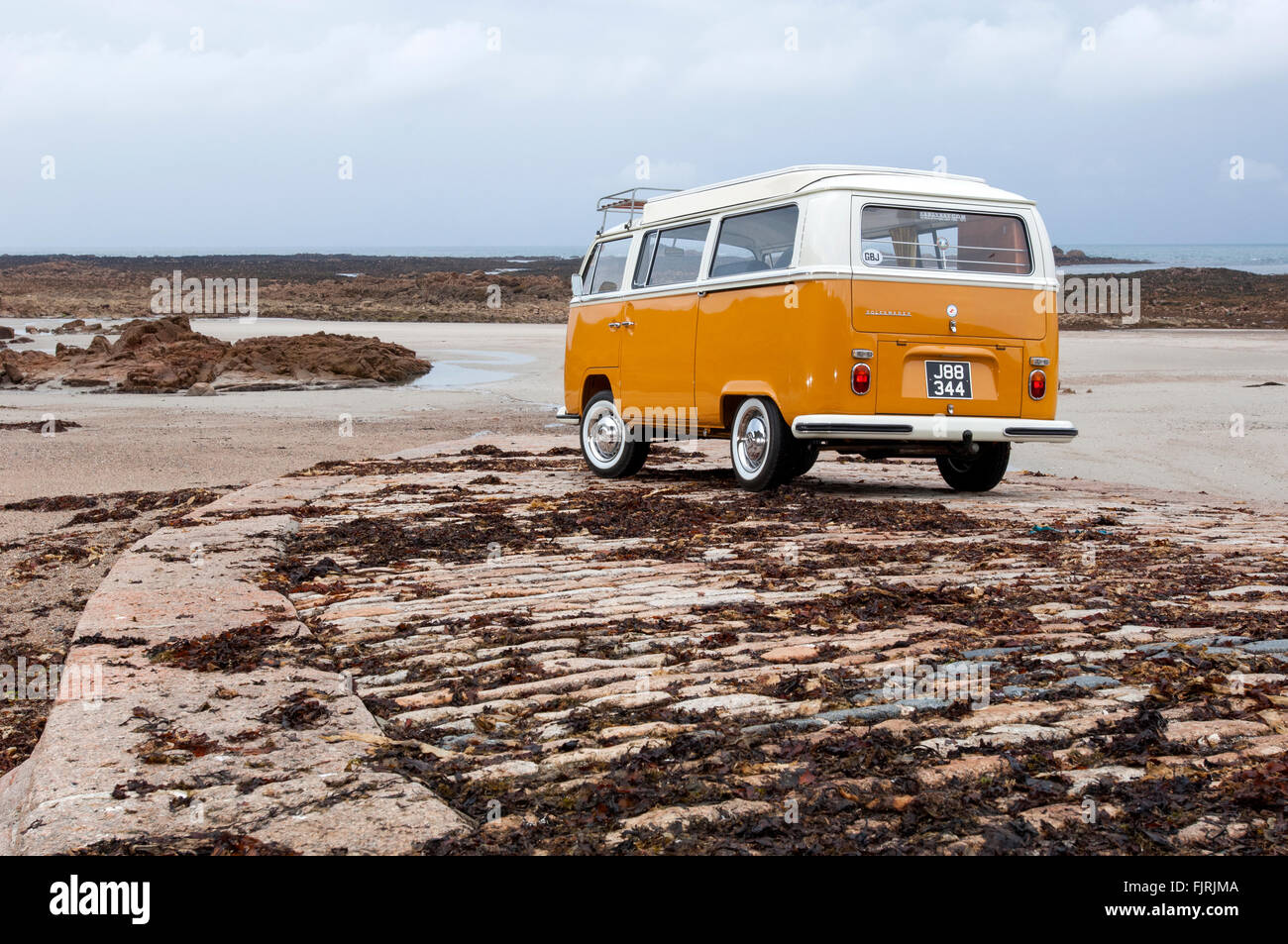 VW Bay Window camper van Stock Photo - Alamy