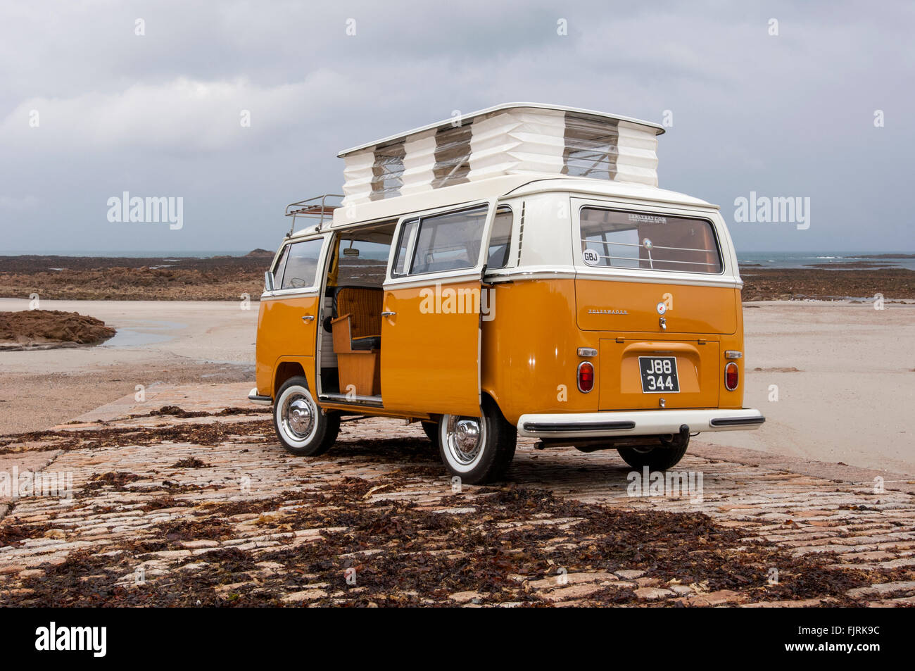 VW Bay Window camper van Stock Photo - Alamy