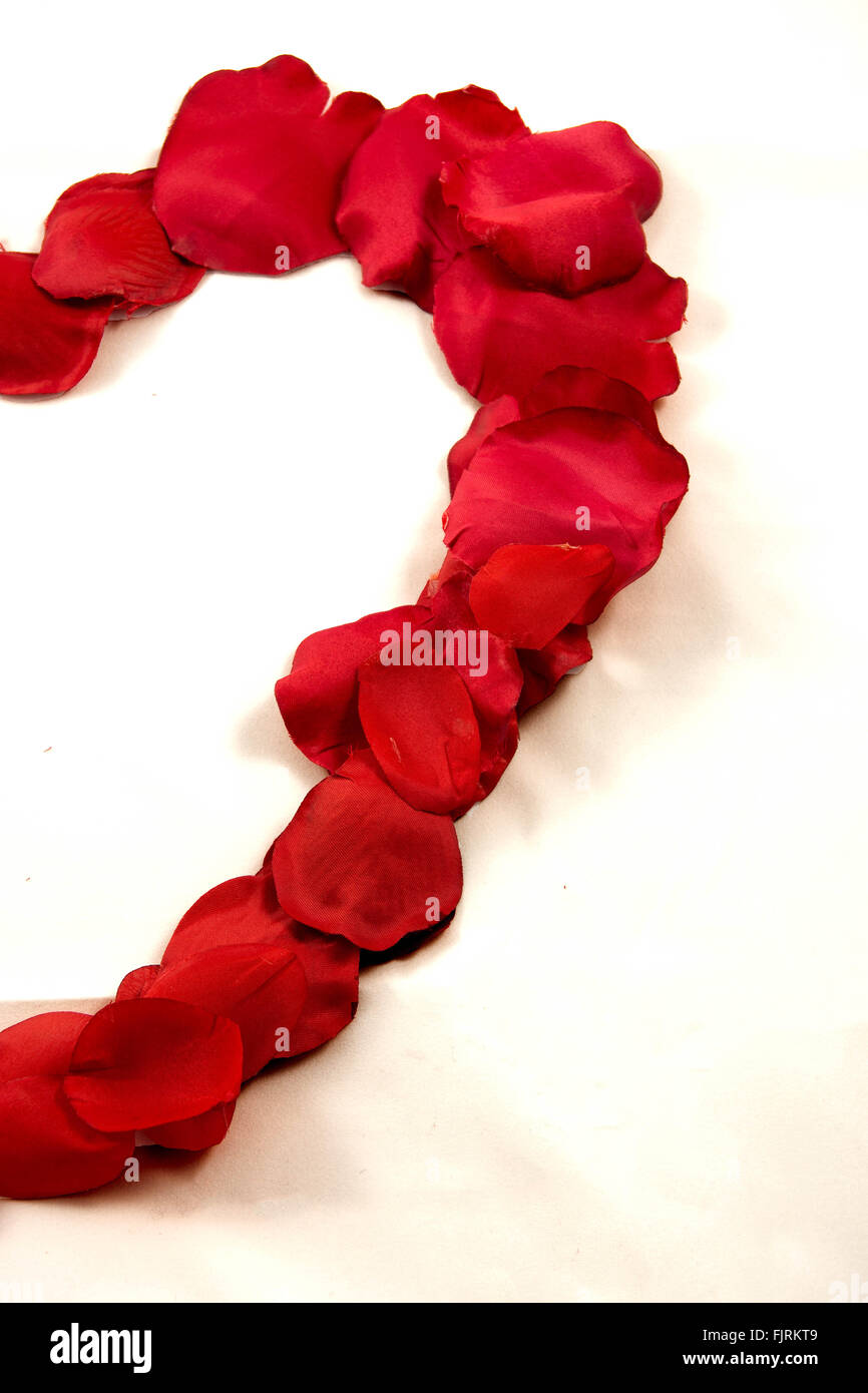 Half heart of petals Stock Photo - Alamy