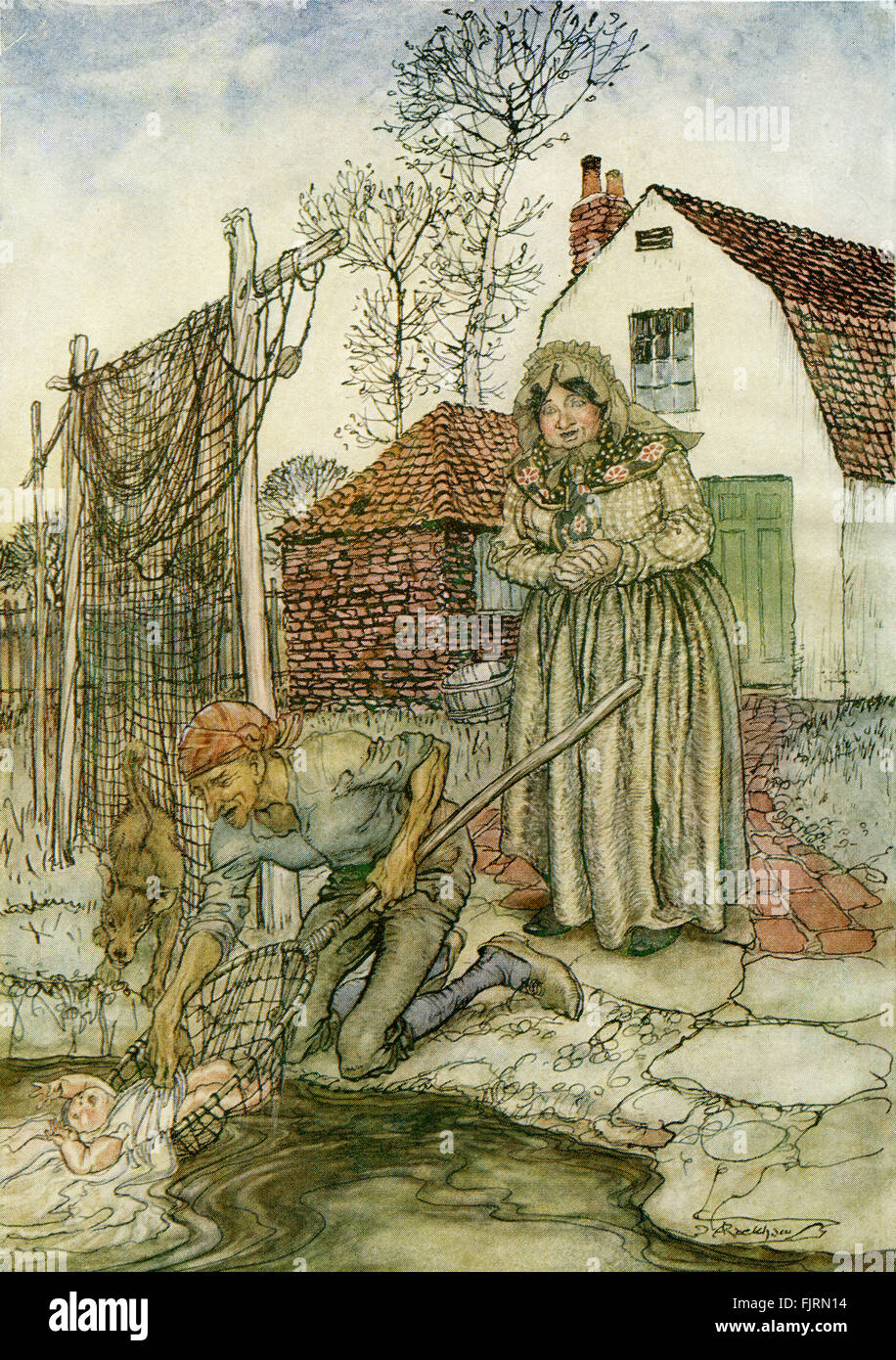The Fish and the Ring, English fairy tale. The fisherman and his wife ...