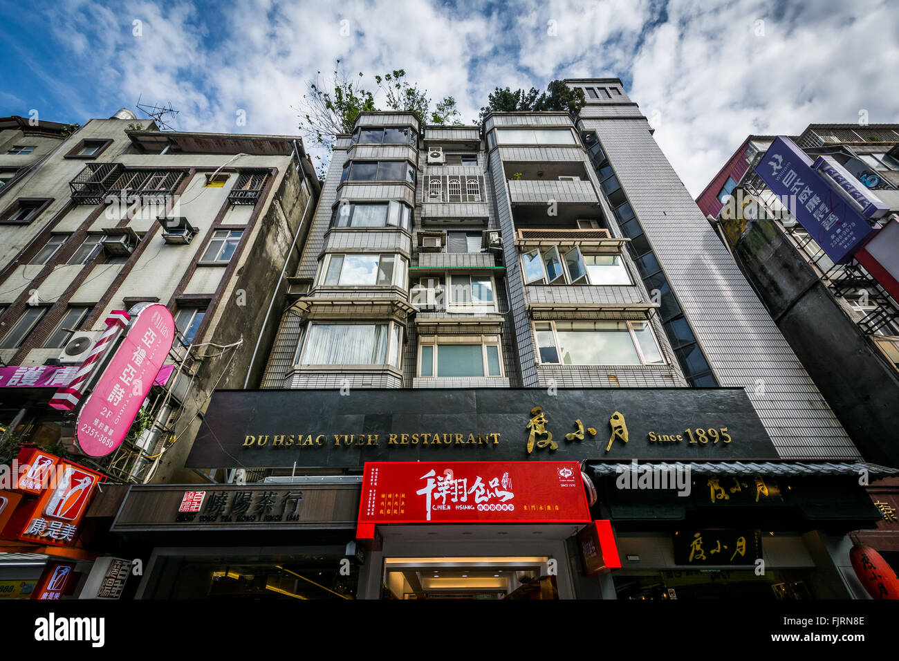 Buildings along Yongkang Street, in the Da’an District, Taipei, Taiwan ...