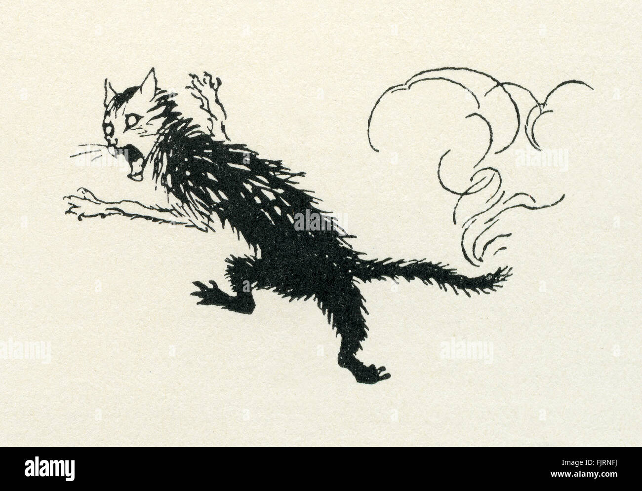 Master of all Masters, English fairy tale. The cat with its tail on ...