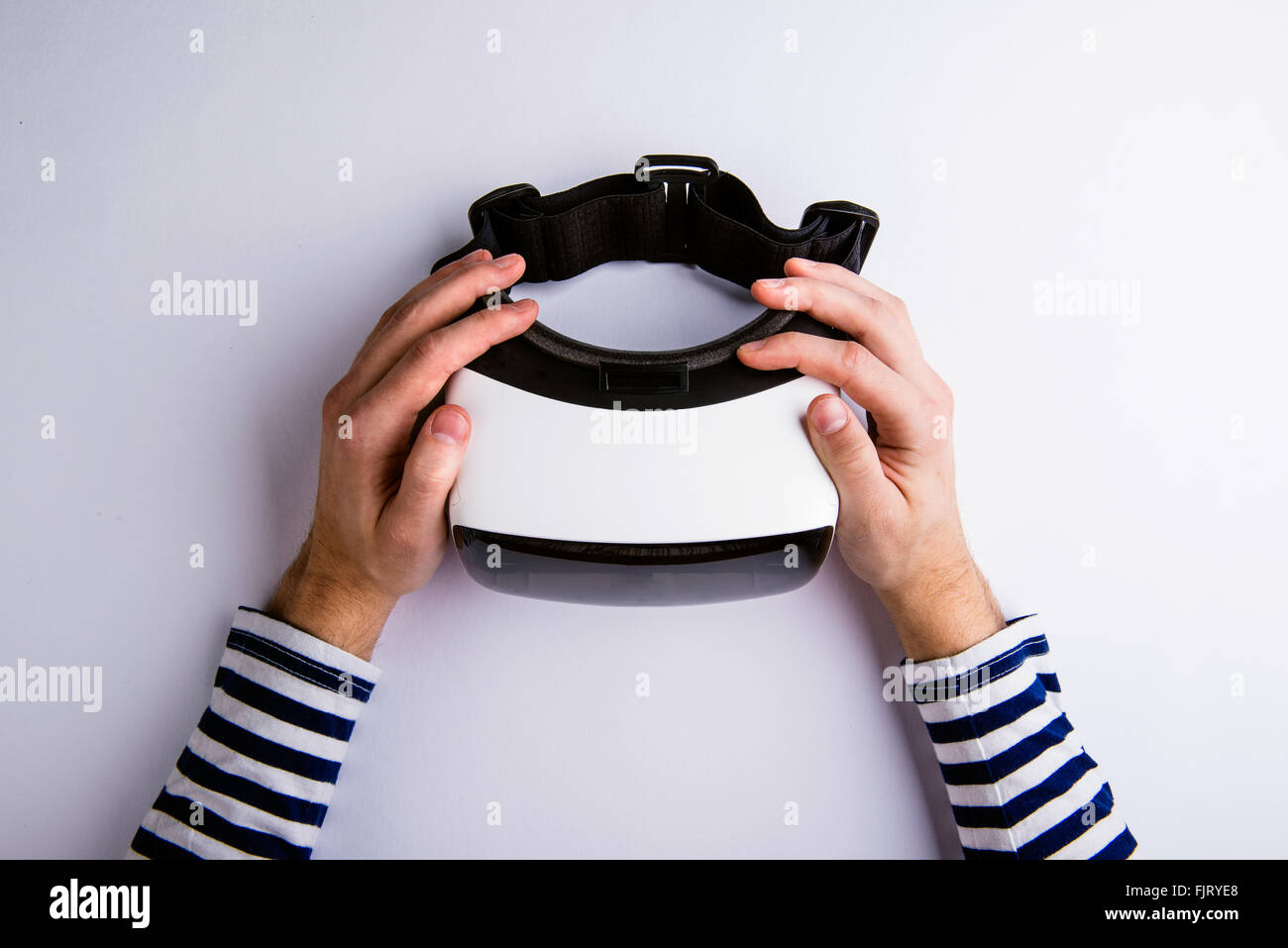 Reality virtual man concept hands hi-res stock photography and images ...