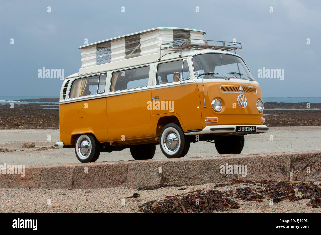 VW Bay Window camper van Stock Photo - Alamy