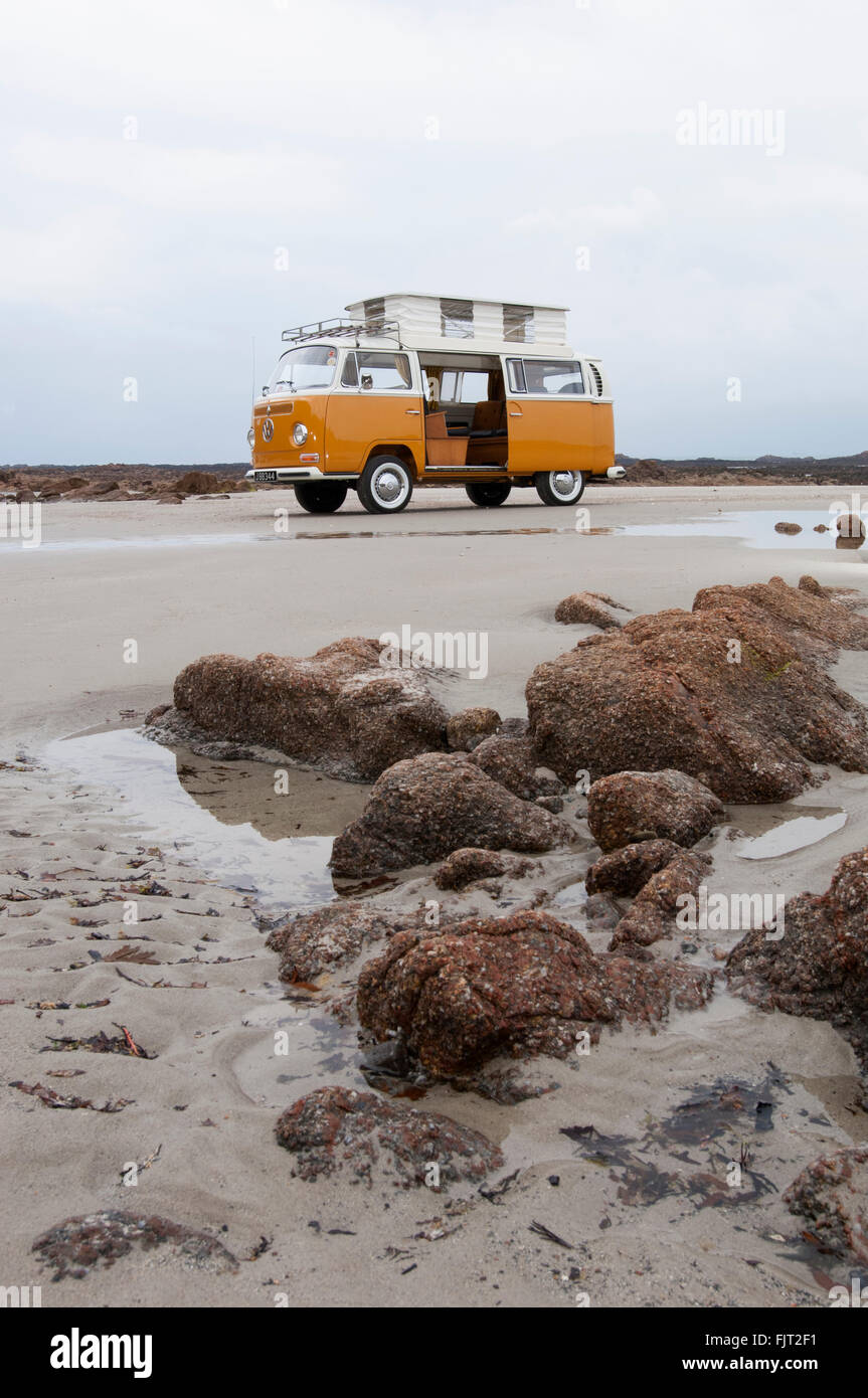 VW Bay Window camper van Stock Photo - Alamy