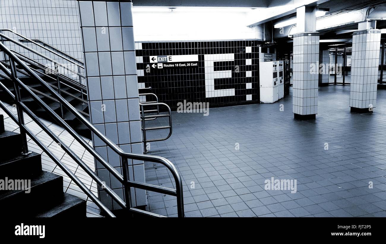 Railing At Subway Station Stock Photo - Alamy
