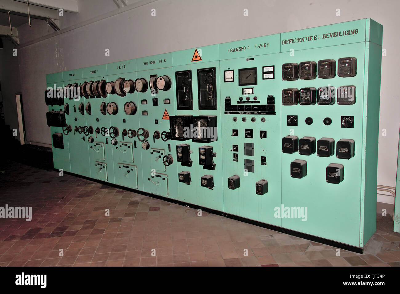 Control panel from an old electricity plant Stock Photo - Alamy