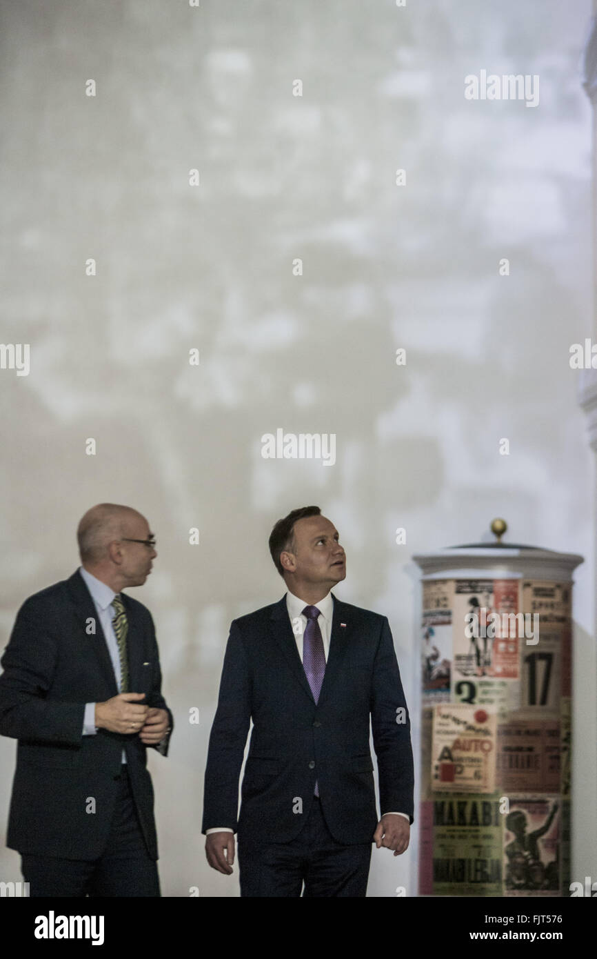 Warsaw, Mazovia, Poland. 3rd Mar, 2016. President of Poland, Andrzej ...