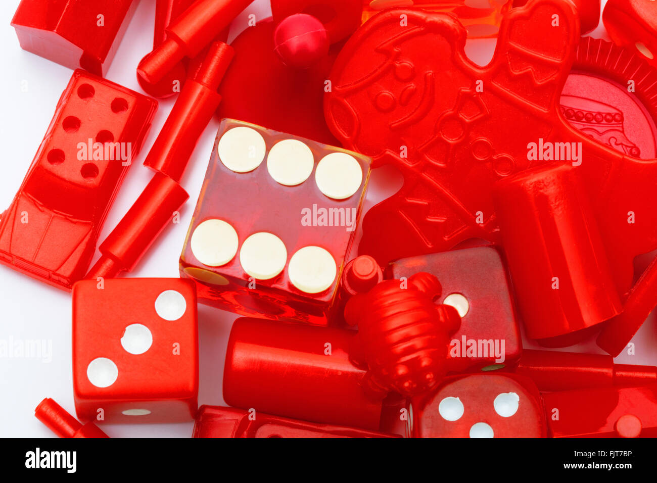 Red game pieces Stock Photo - Alamy