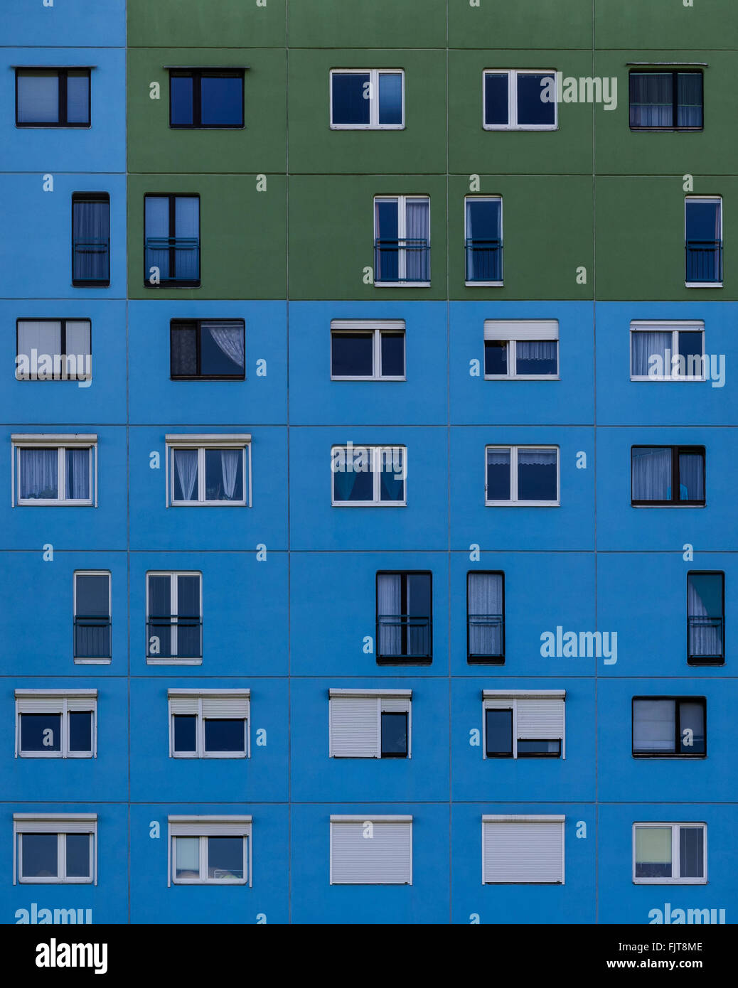 Apartment building windows Stock Photo - Alamy