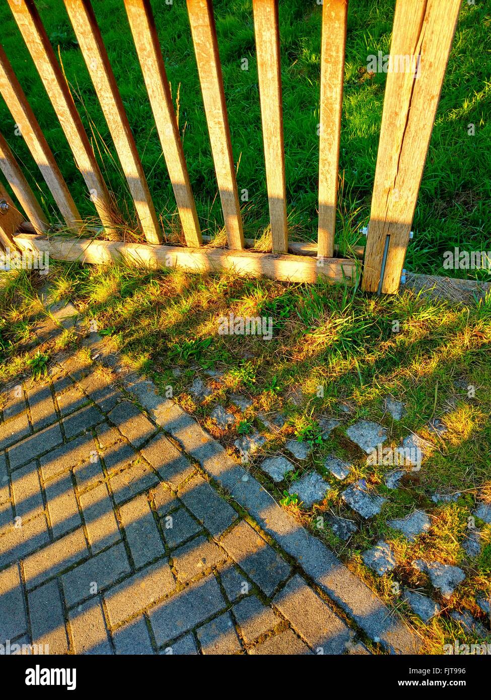 High wooden fence hi-res stock photography and images - Alamy