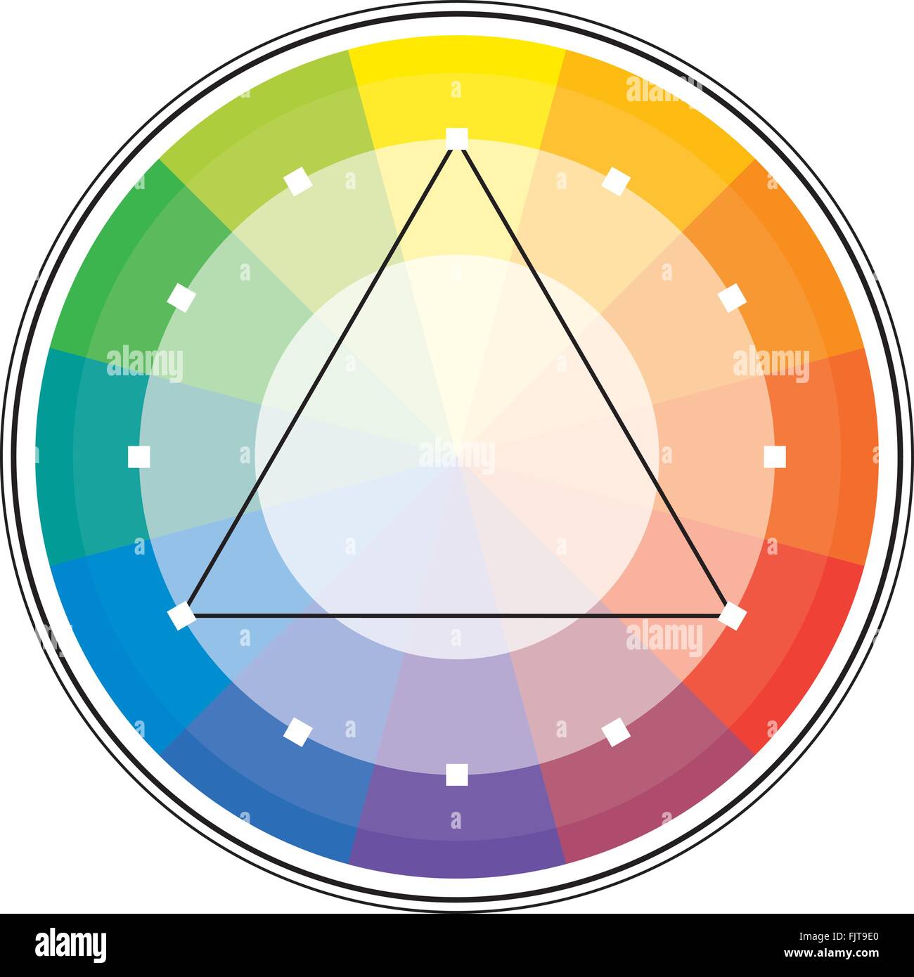 Multicolor spectral circle from 12 segments and its triangle scheme ...