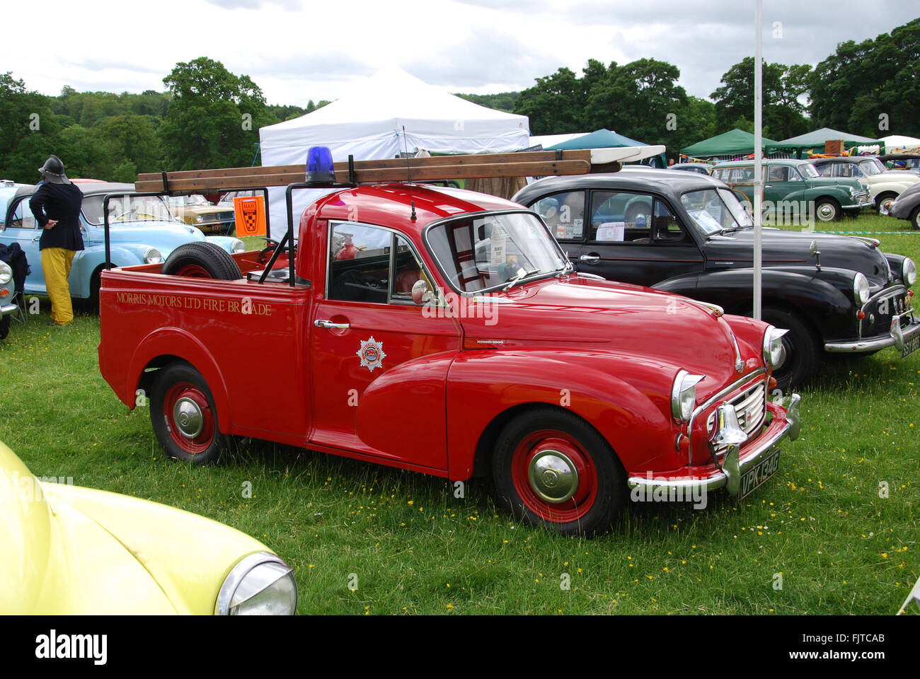 Morris Minor fire engine, Cornbury Park 2015, Oxford United Kingdom ...