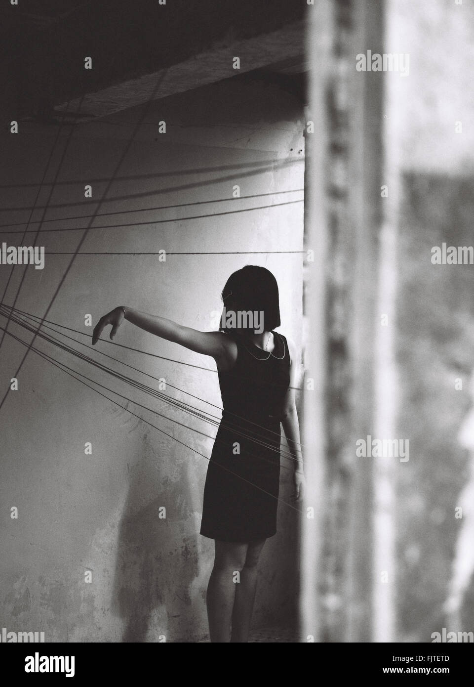 Wires woman hi-res stock photography and images - Alamy