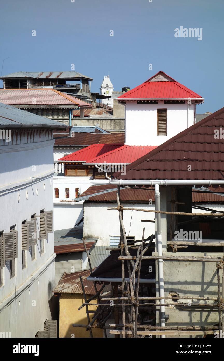 Stone Town (Mji Mkongwe), the old town in Zanzibar City, Tanzania Stock ...