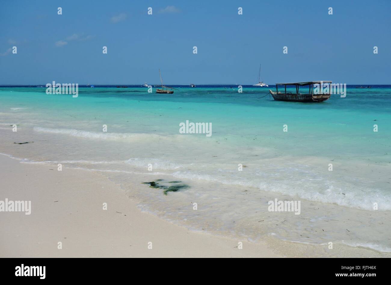 The beach at Ras Nungwi, a traditional fishing village at the northern ...