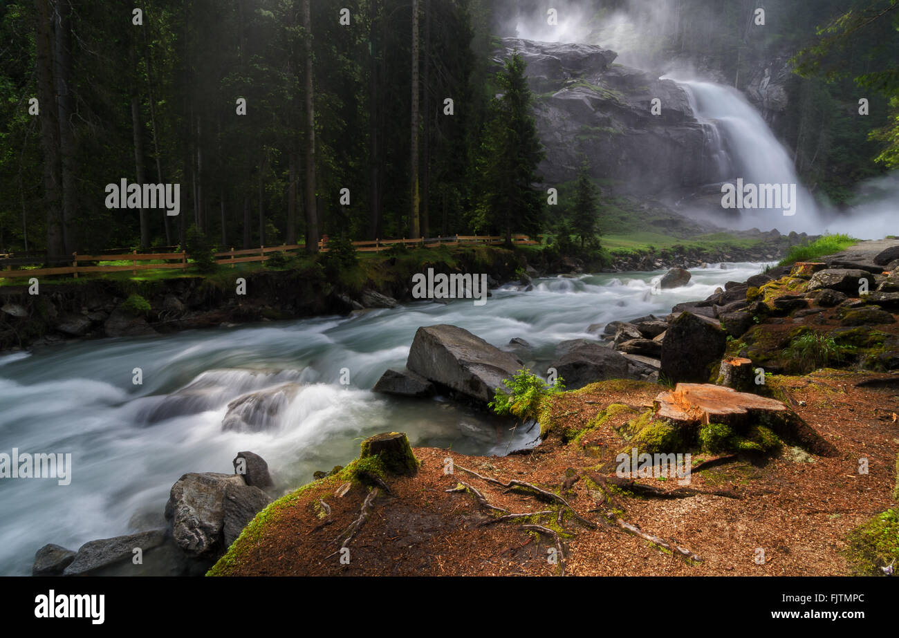 Krimmler waterfall in austria Stock Photo - Alamy