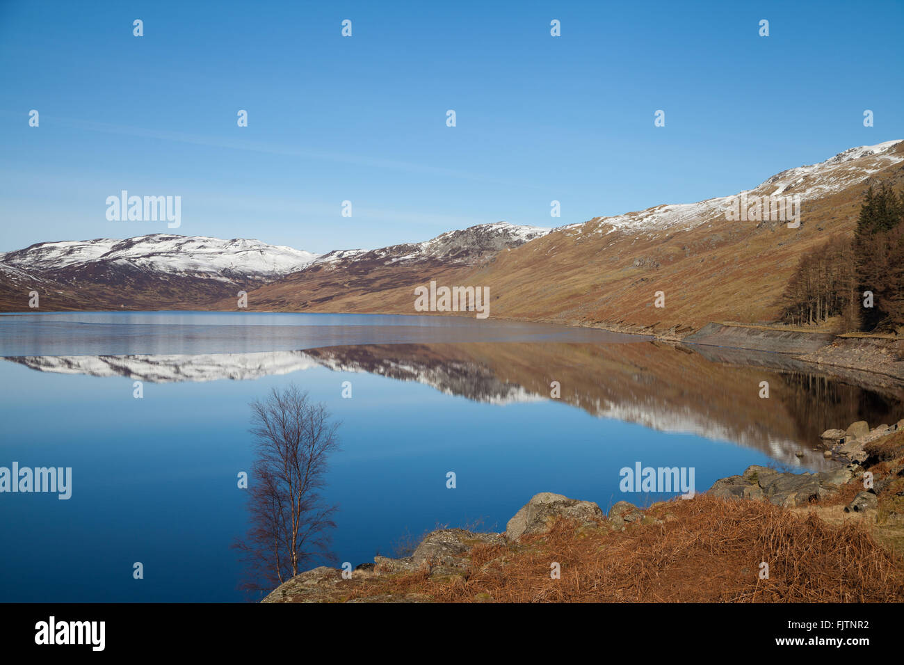 Loch Lednock Reservoir near Comrie, Perthshire, Scotland Stock Photo ...