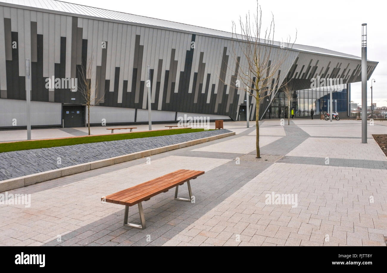 Cardiff Bay's brand new Ice Arena Wales stadium March 2015 PHILLIP ...