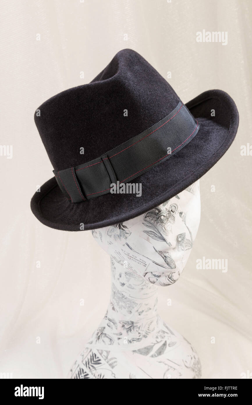 Single Hat on Head Form Still Life, USA Stock Photo - Alamy
