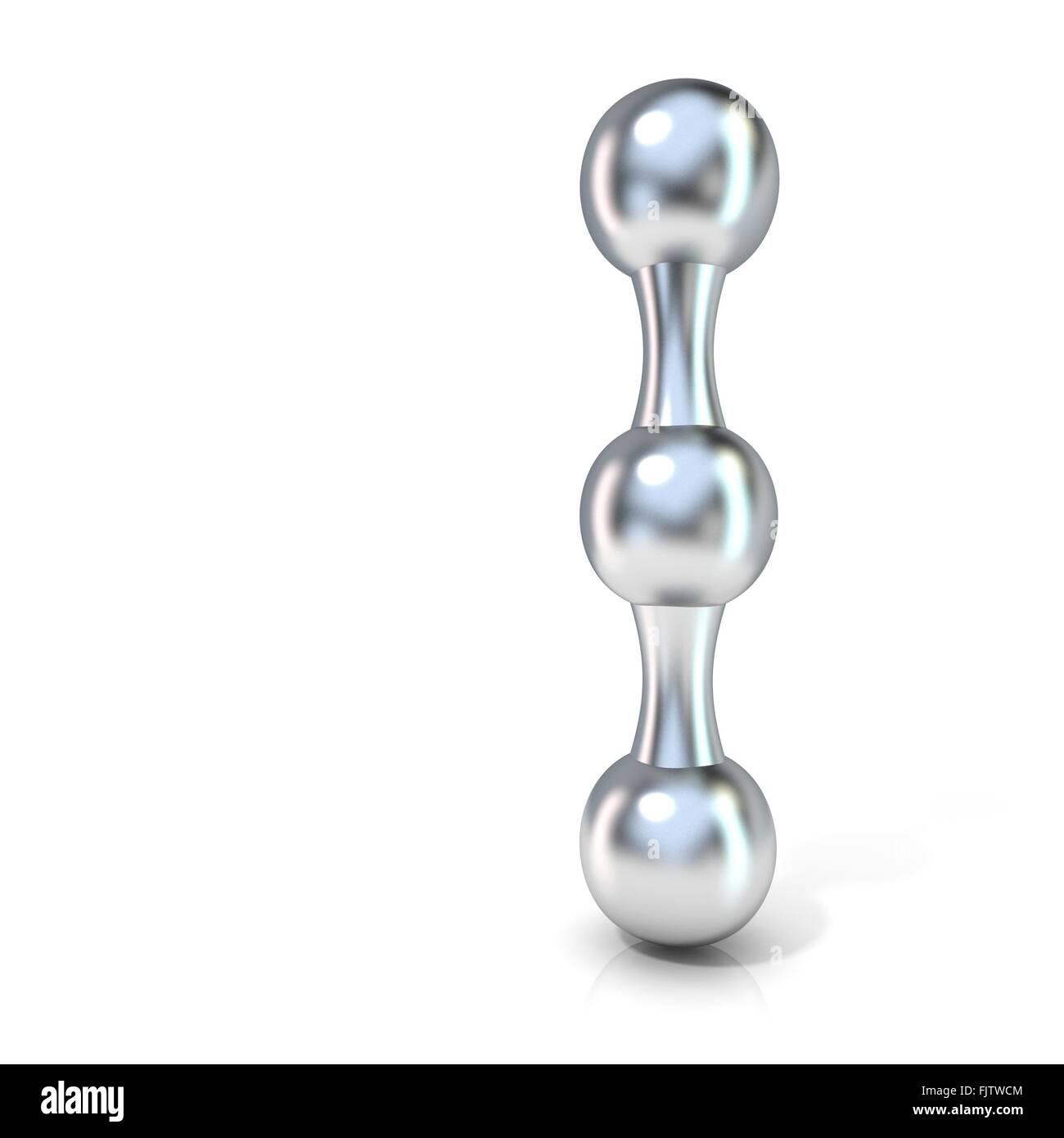 Molecular Font Numerical Digits Collection 1 One 3d Render