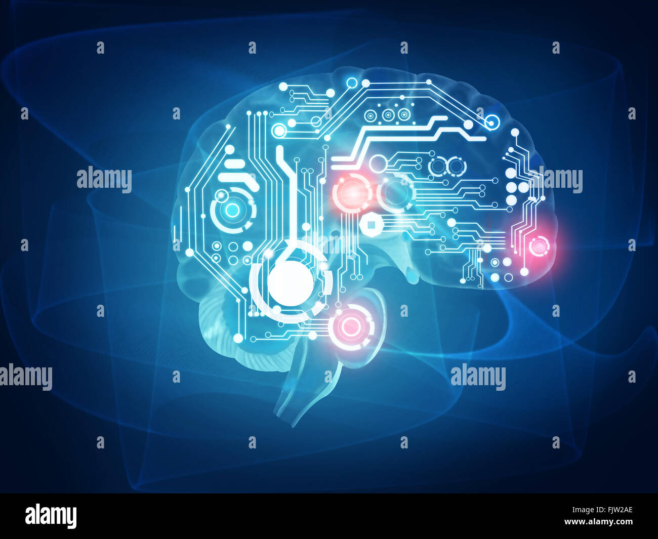 futuristic human brain Stock Photo - Alamy