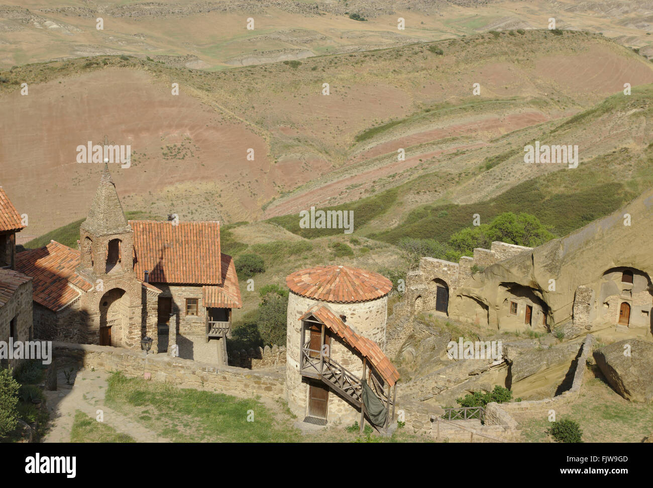 Udabno monastery, David Gareja, Georgia Stock Photo - Alamy