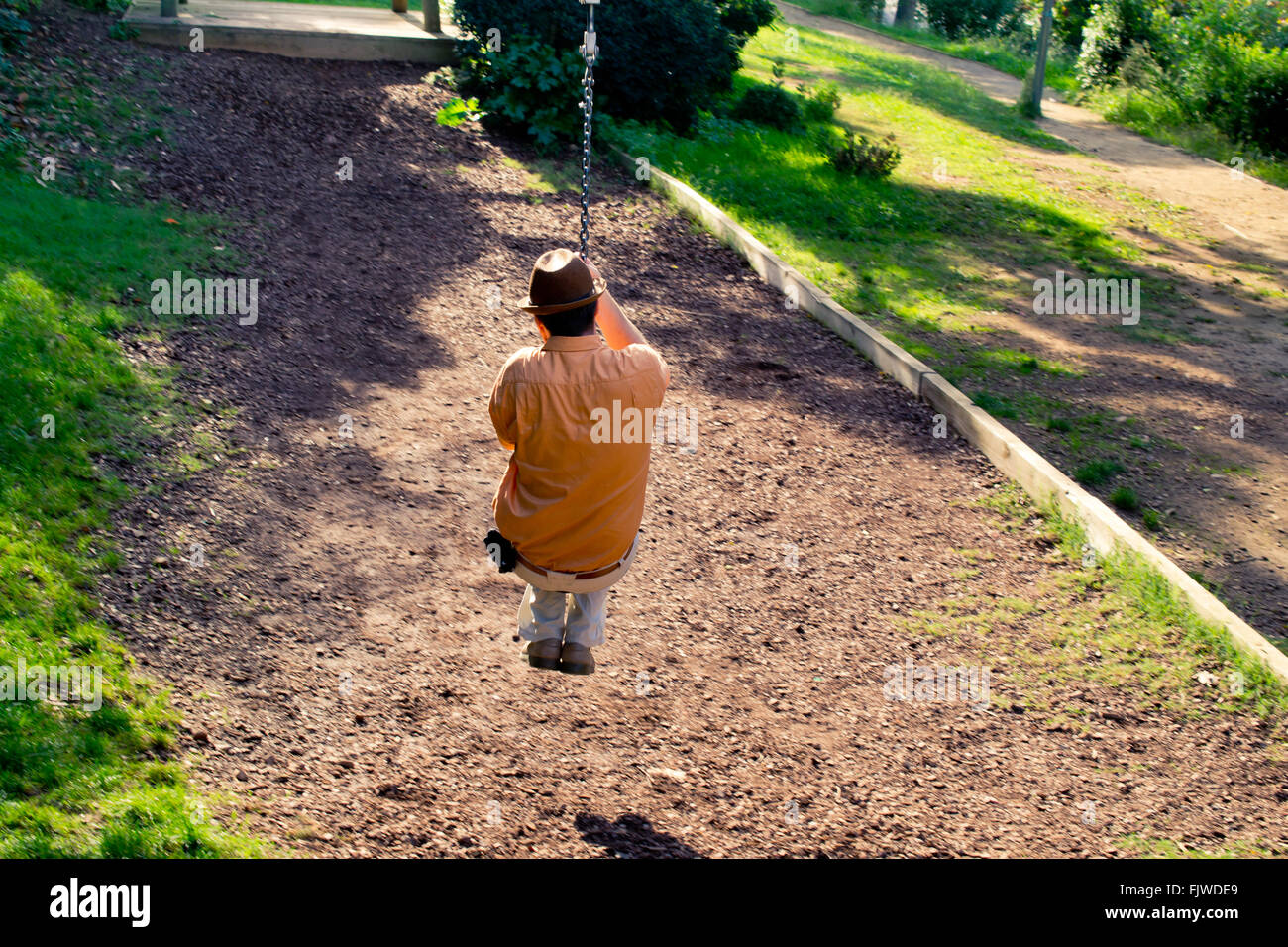 Person zip lining hi-res stock photography and images - Alamy