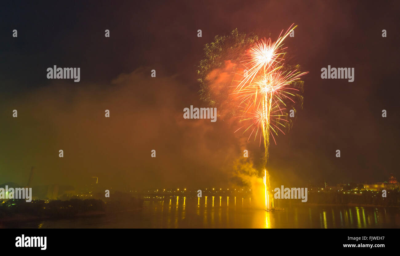 Fireworks at night Stock Photo - Alamy