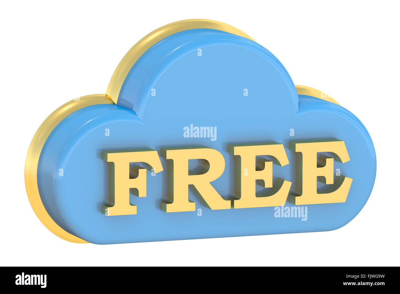 Computing Cloud isolated on white background Stock Photo - Alamy