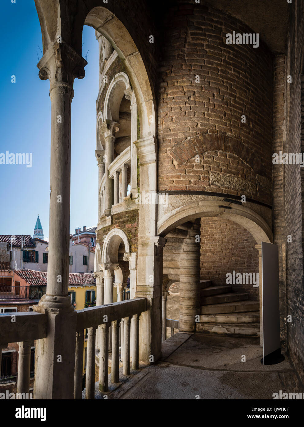 Scala Contarini del Bovolo spiral staircase in Venice, Italy Stock ...