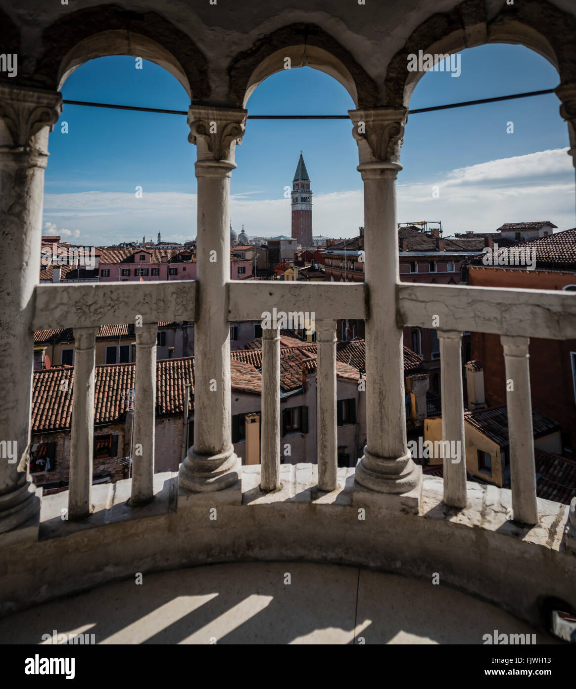 Scala Contarini del Bovolo spiral staircase in Venice, Italy Stock ...