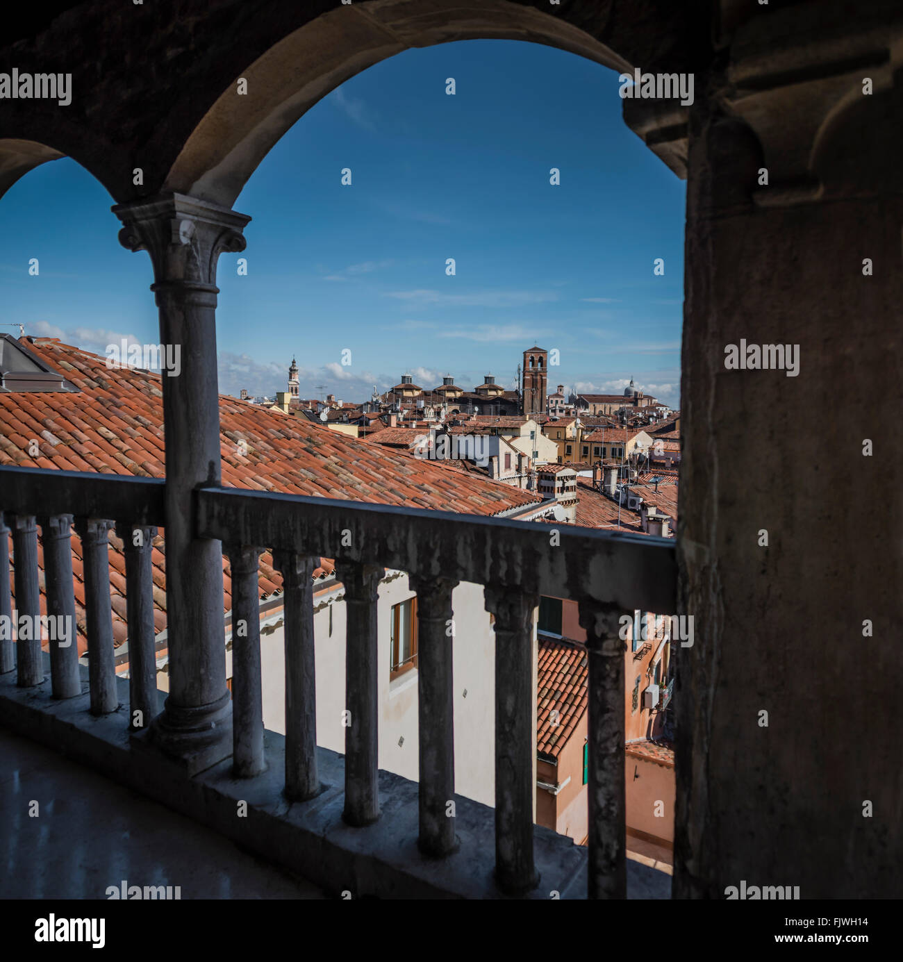 Scala Contarini del Bovolo spiral staircase in Venice, Italy Stock ...