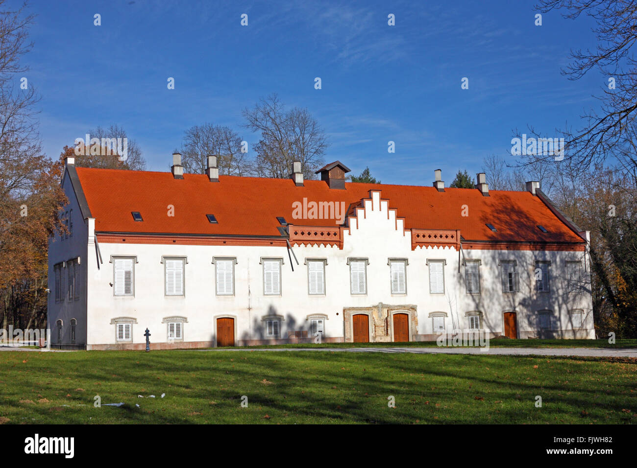 Novi Dvori Castle built in the 16th century, Zapresic, Croatia Stock ...