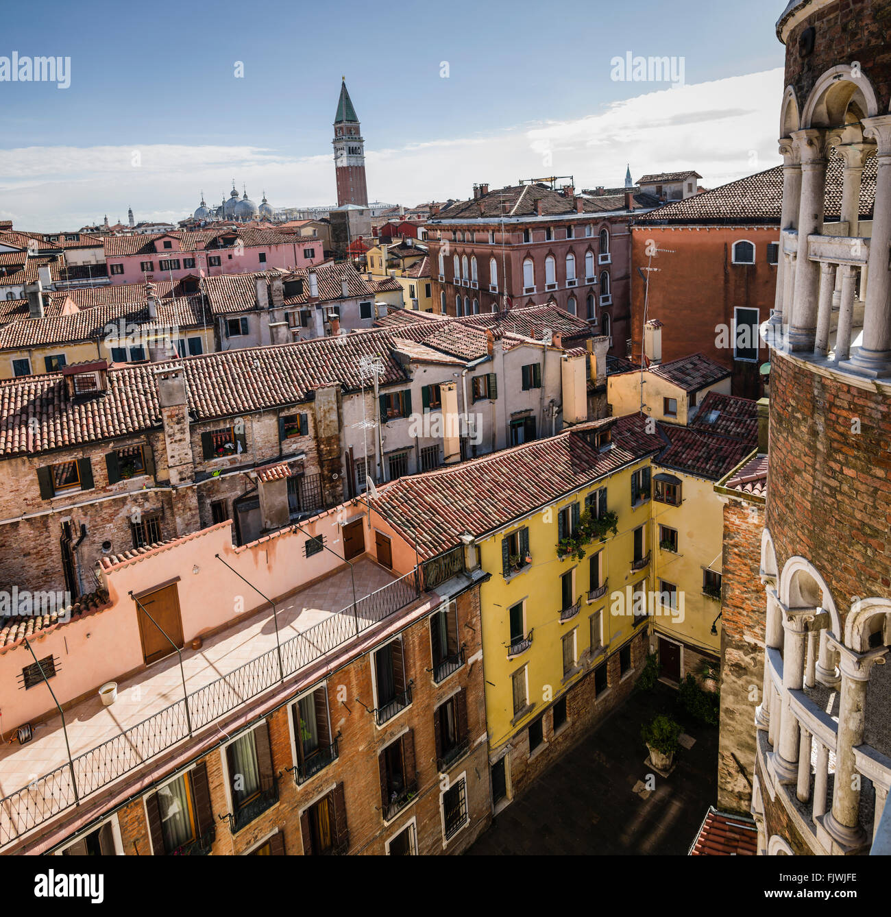 Scala Contarini del Bovolo spiral staircase in Venice, Italy Stock ...