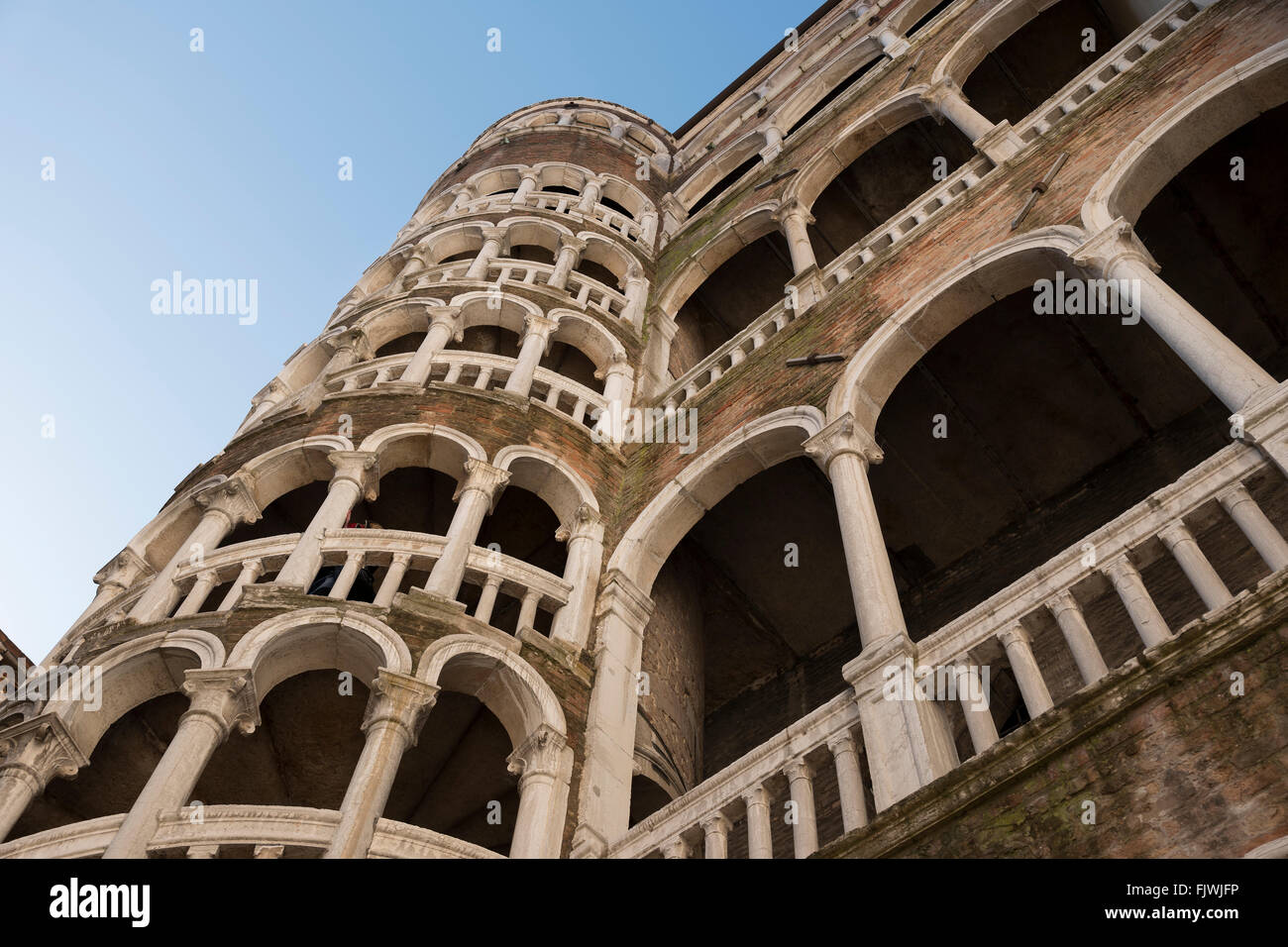 Scala Contarini del Bovolo spiral staircase in Venice, Italy Stock ...