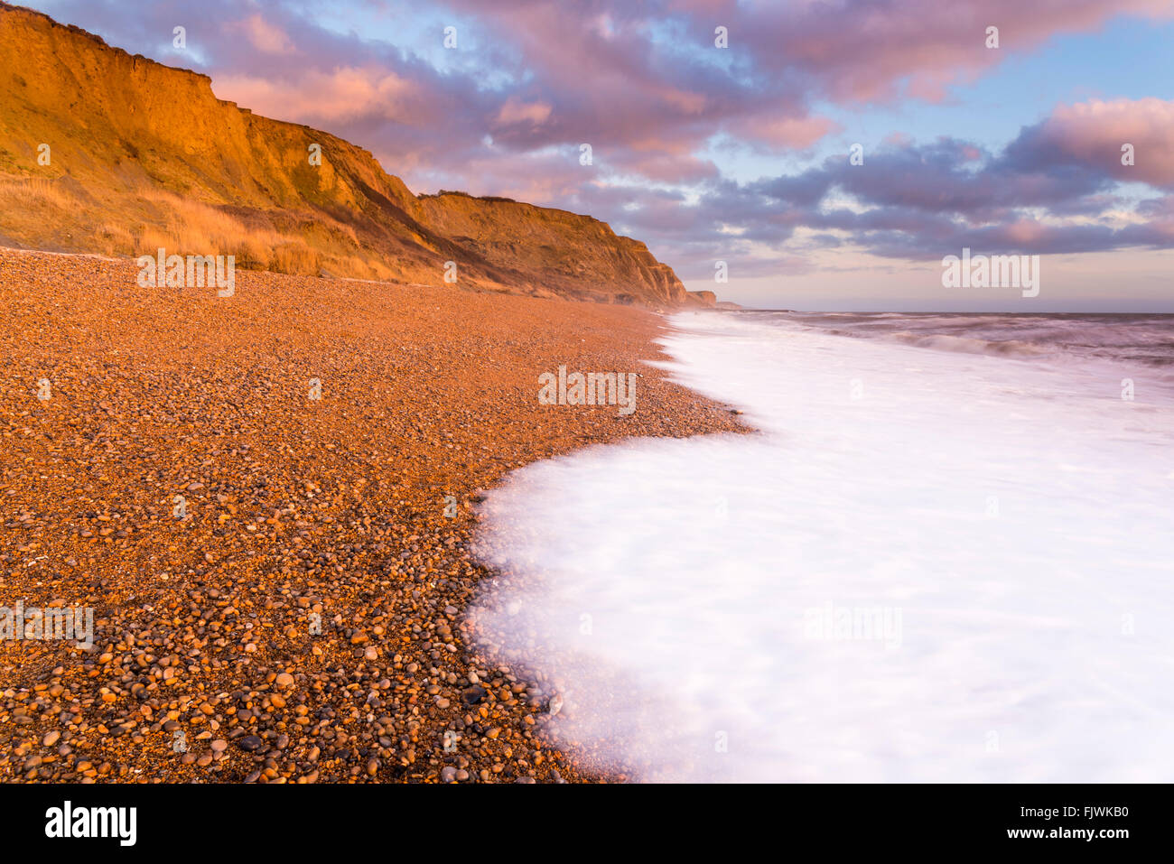 Eype Beach at near West Bay on Dorset's Jurassic Coast, UK Stock Photo ...