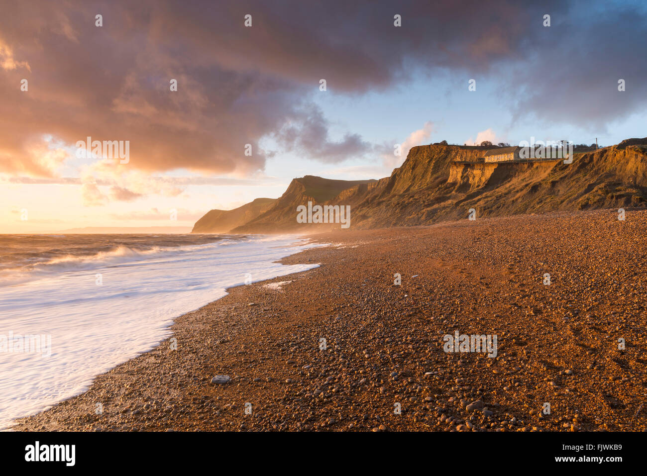 Eype Beach at near West Bay on Dorset's Jurassic Coast, UK Stock Photo ...