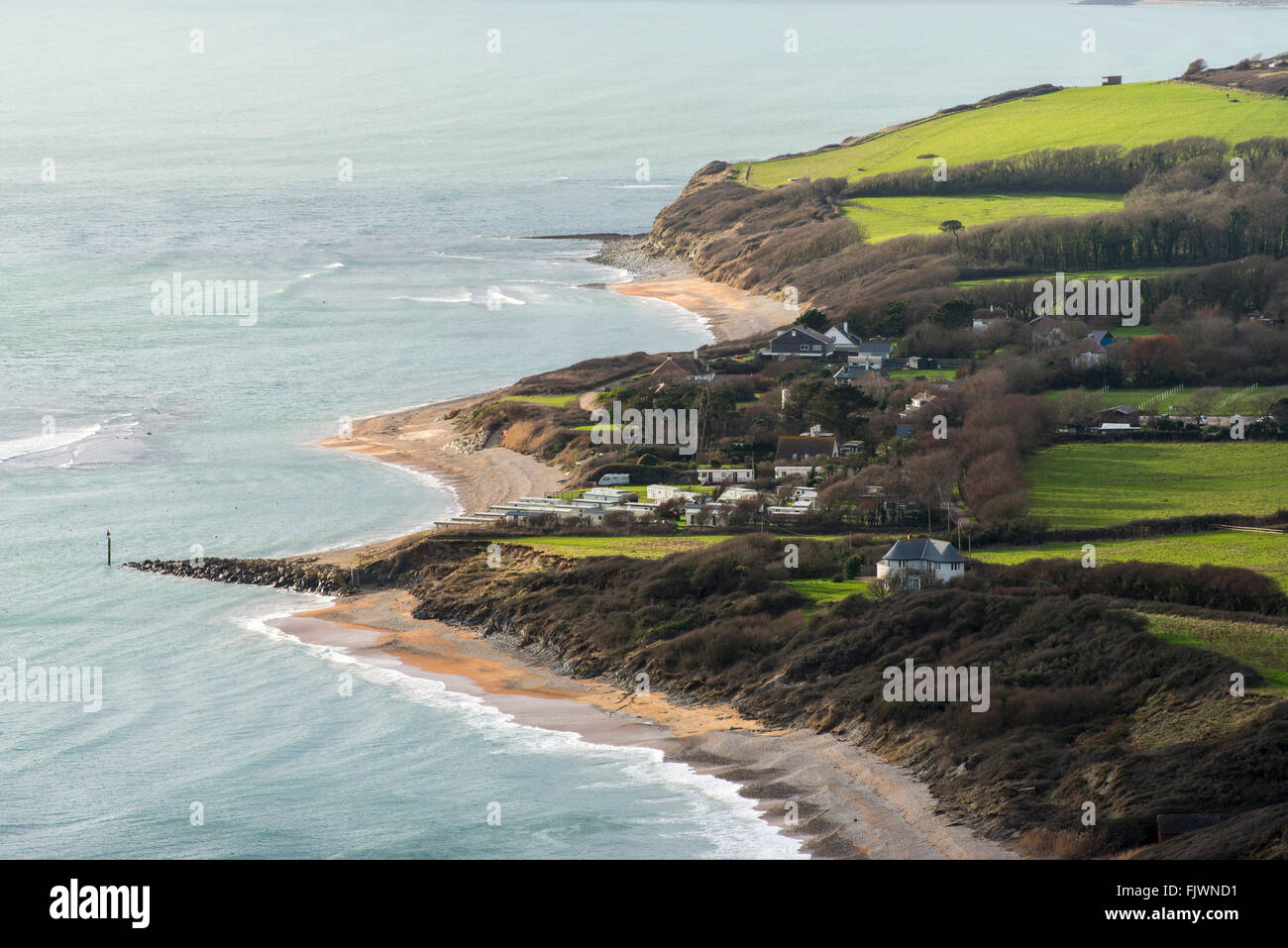 View from the South West Coast Path at White Nothe looking across ...
