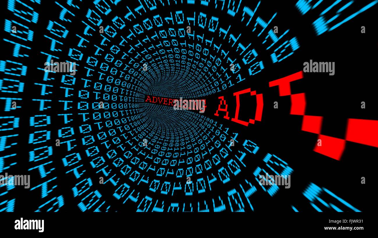 Matrix data tunnel Stock Photo - Alamy
