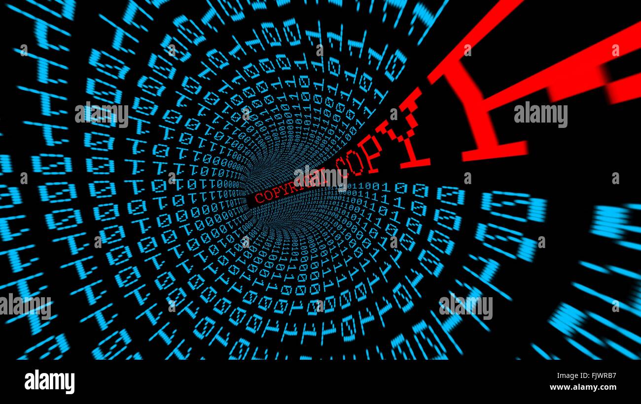 Matrix data tunnel Stock Photo - Alamy