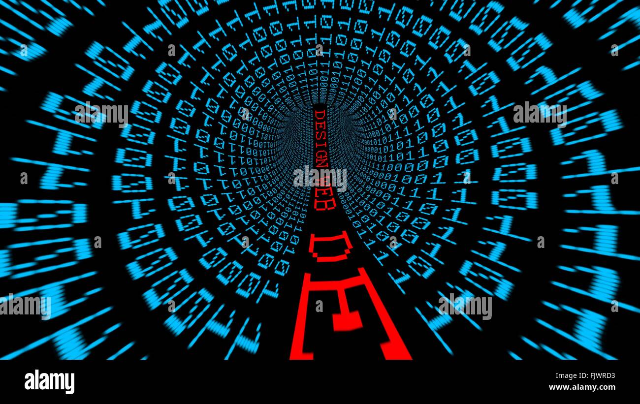 Matrix data tunnel Stock Photo - Alamy