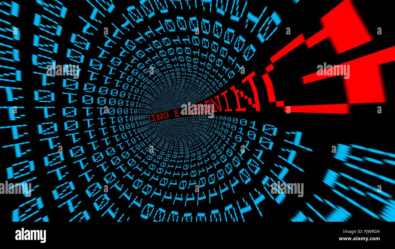 Matrix data tunnel Stock Photo - Alamy