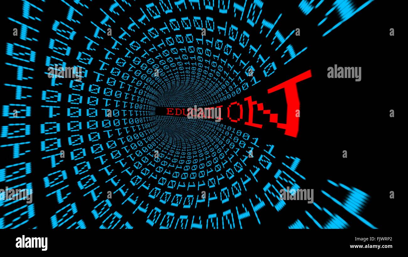 Matrix data tunnel Stock Photo - Alamy