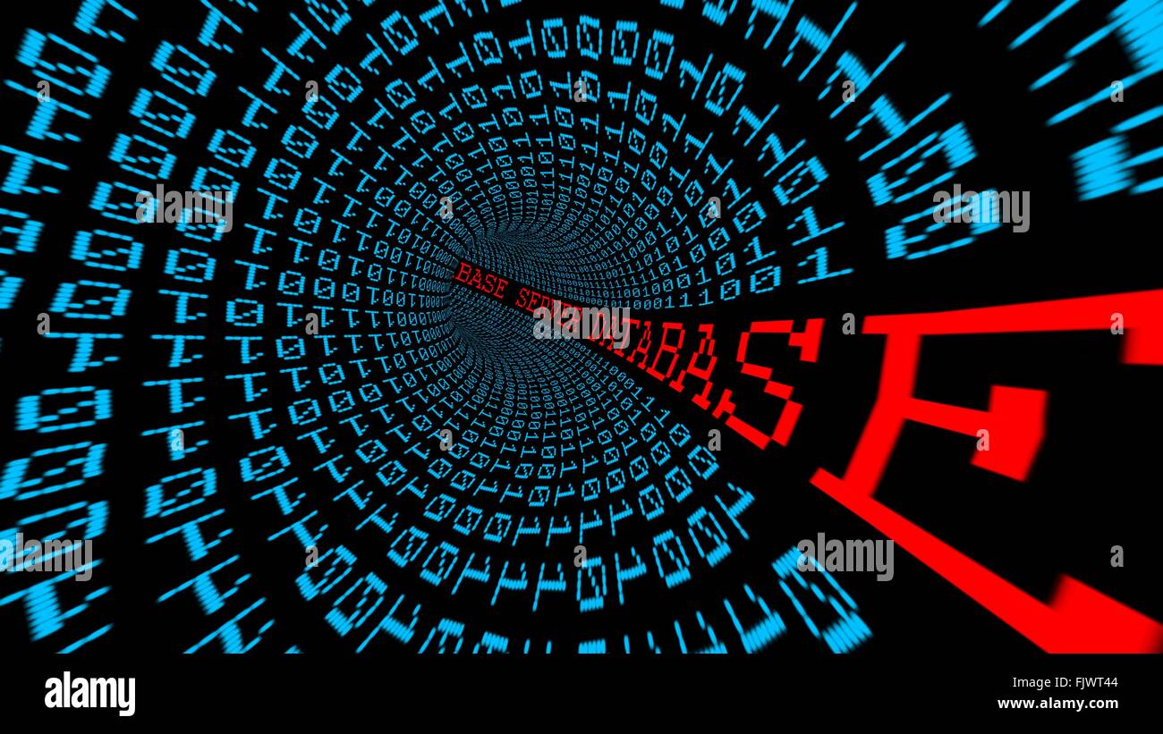 Matrix data tunnel Stock Photo - Alamy