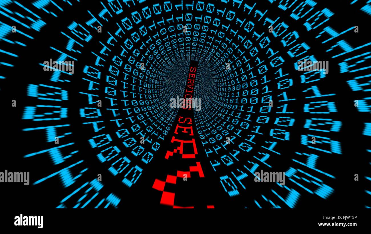 Matrix data tunnel Stock Photo - Alamy